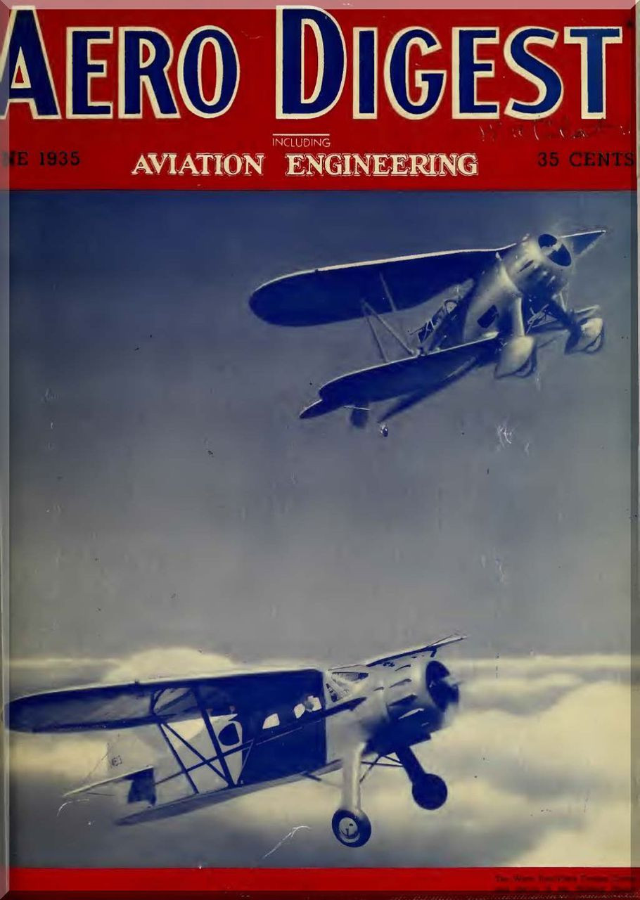 Aero Digest Aircraft Aviation Magazines June 1935 - Aircraft Reports ...