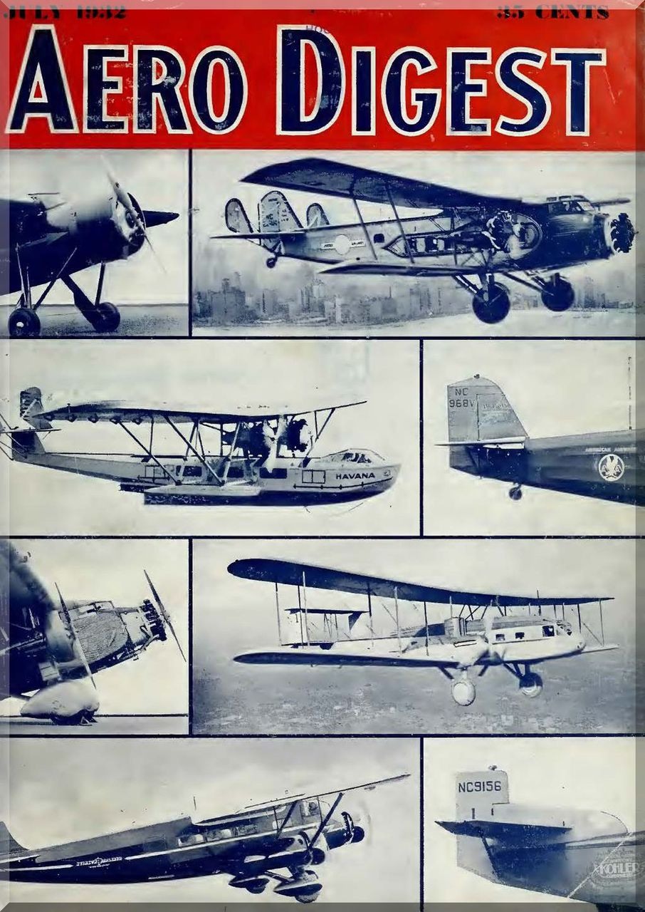 Aero Digest Aircraft Aviation Magazines July 1932 - Aircraft Reports ...