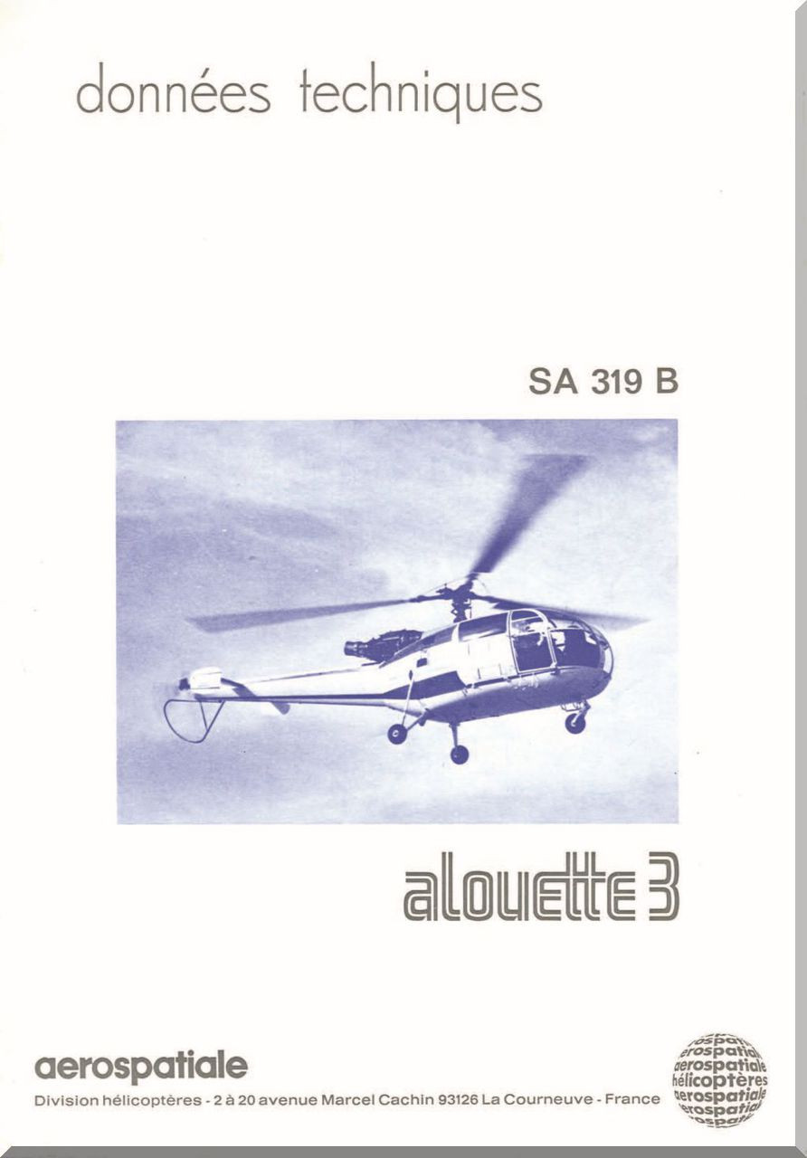 Sud Aviation / SNCASE Aerospatiale SA.319 B Alouette III Technical ...