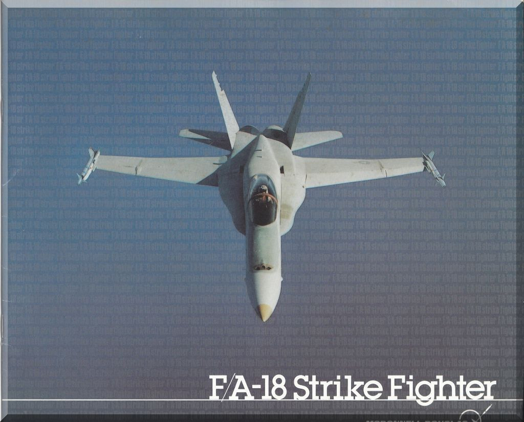 Mc Donnell Douglas F / A -18 Aircraft Striker Fighter Booklet Manual ...