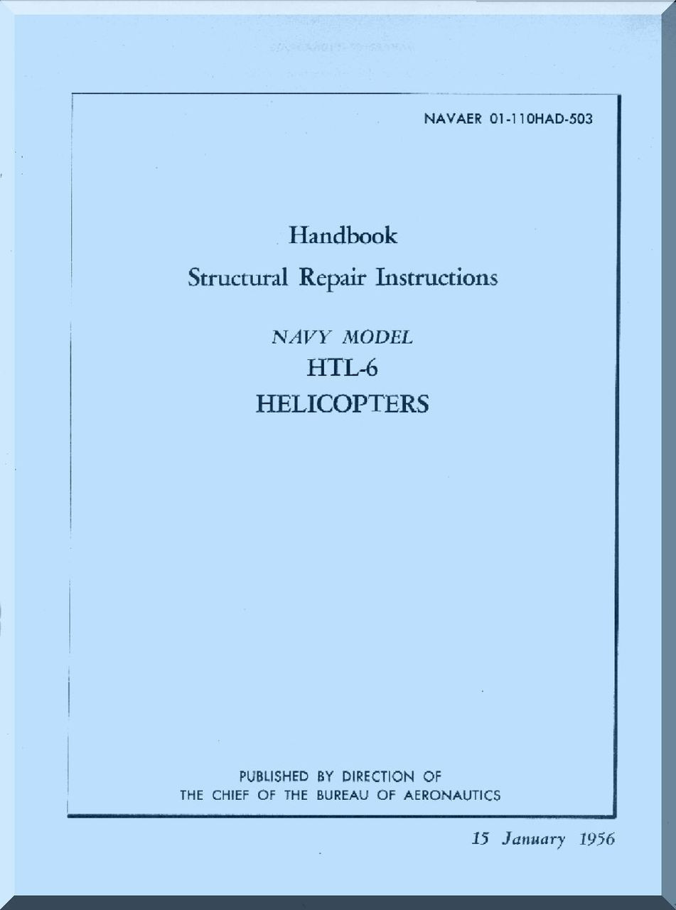 Bell Helicopter HTL6 Structural Repair Instructions Handbook Manual ...