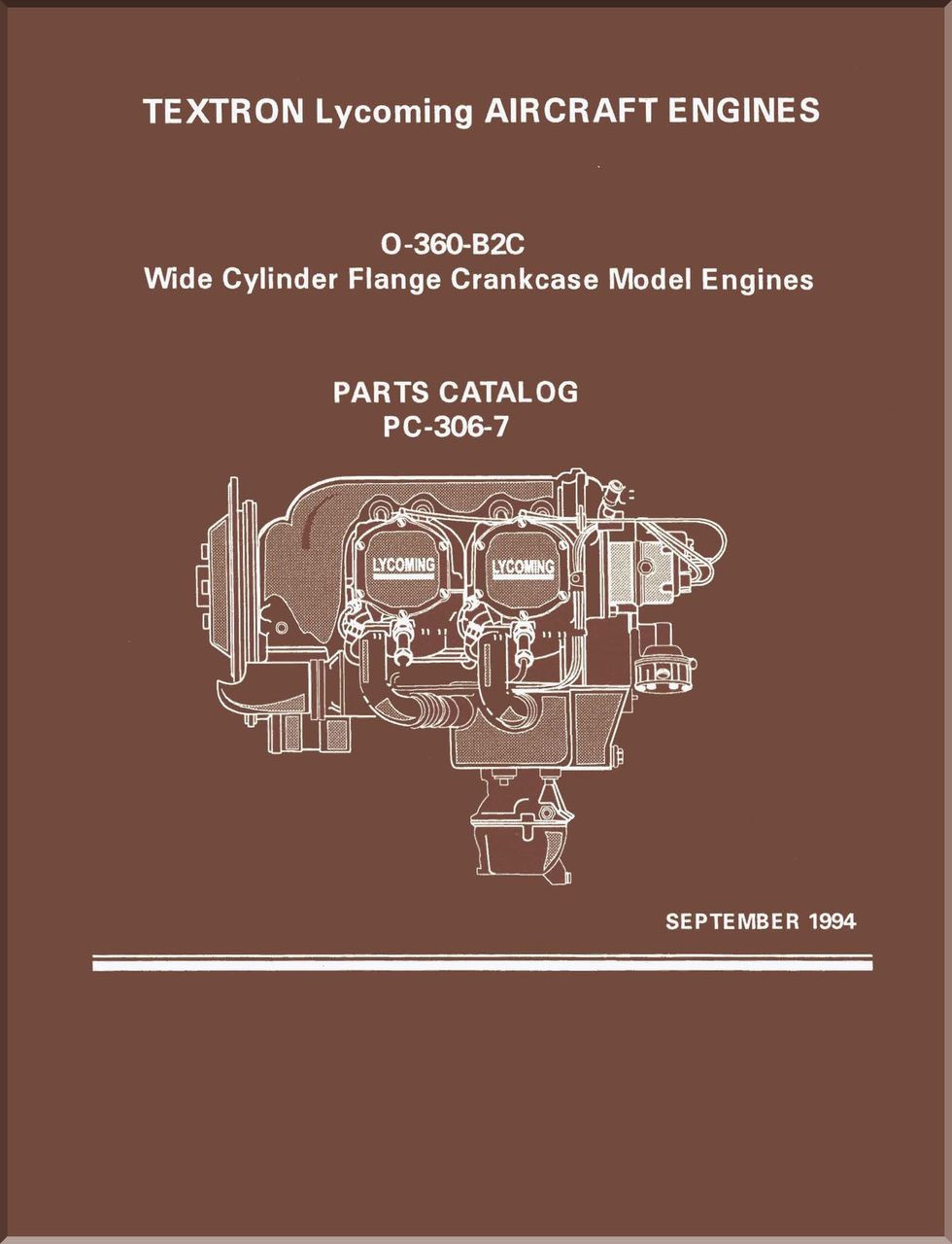 Lycoming O-360-B2C Wide Cylinder Flange Models Aircraft Engine Parts ...
