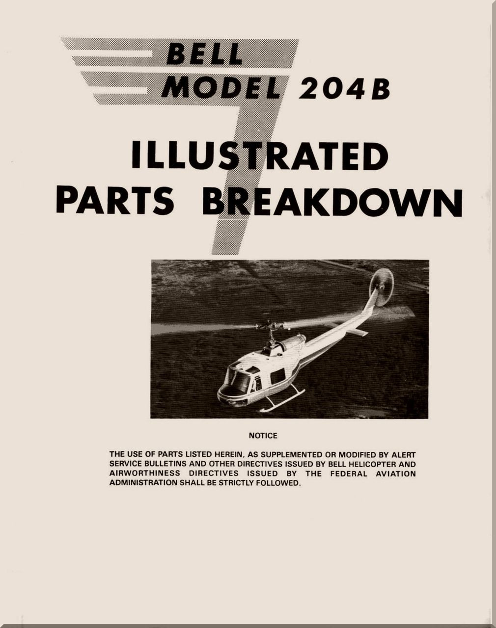 Bell Helicopter 204 B Illustrated Parts Breakdown Manual - - Aircraft ...