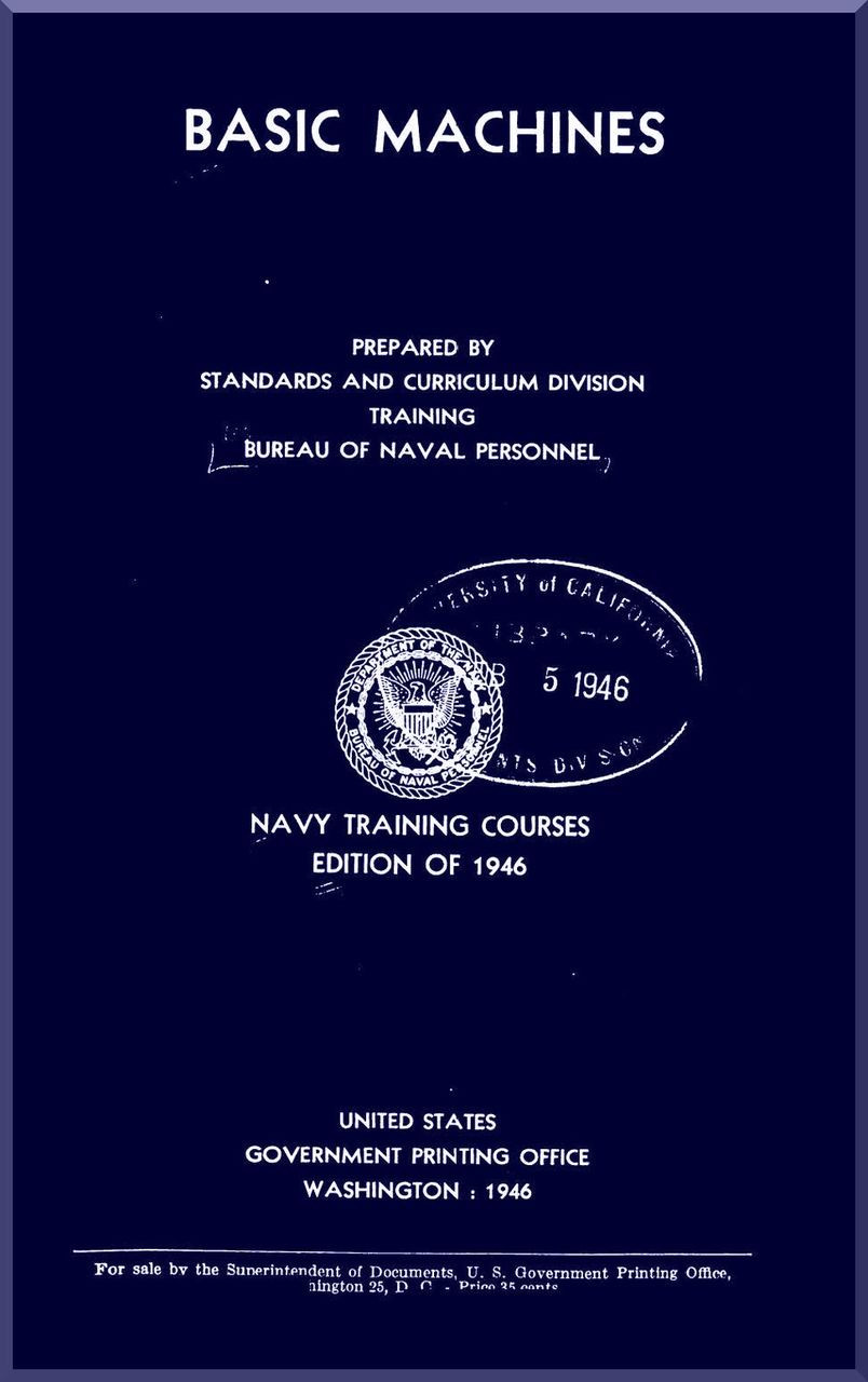 Aircraft Basic Machines NAVY Training Courses Manual - 1946 - NAVPERS ...