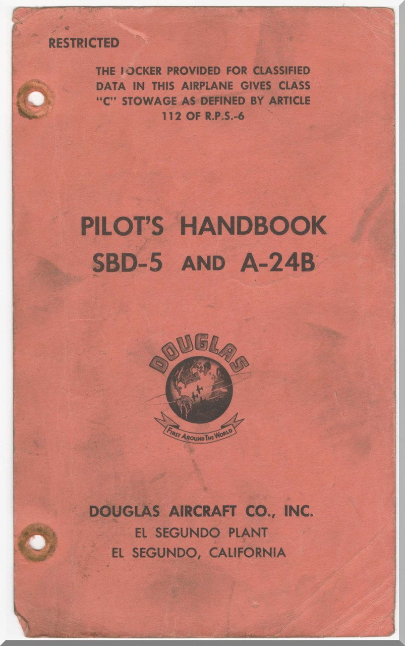 Douglas SBD-5 A-24B Aircraft Pilot's Handbook Manual - Aircraft Reports ...