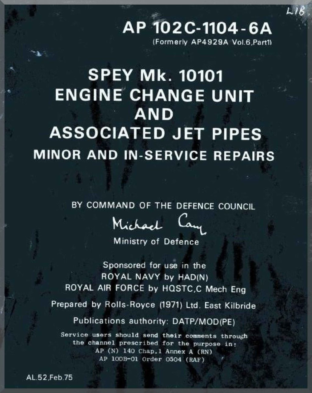 Rolls Royce Spey Aircraft Engine Mk 10100, Engine Change Unit and ...