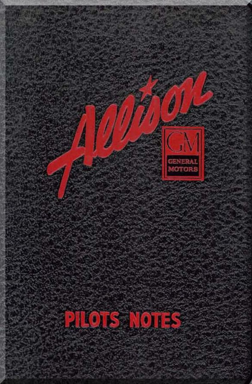 Allison V-1710 Aircraft Engine Pilot Notes Manual ( English Language ...