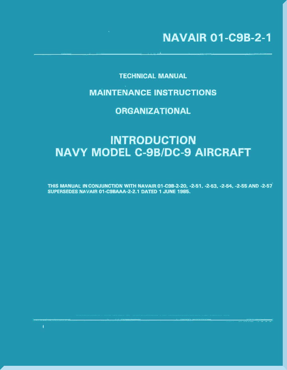 Douglas C 9b Dc 9 Aircraft Maintenance Instructions Organizational