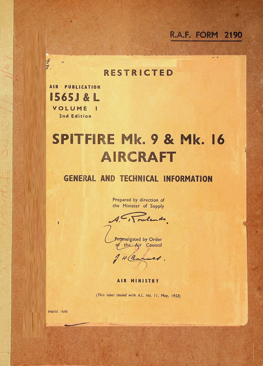 Supermarine Spitfire Mk 9 & Mk.16 Aircraft General and Technical ...