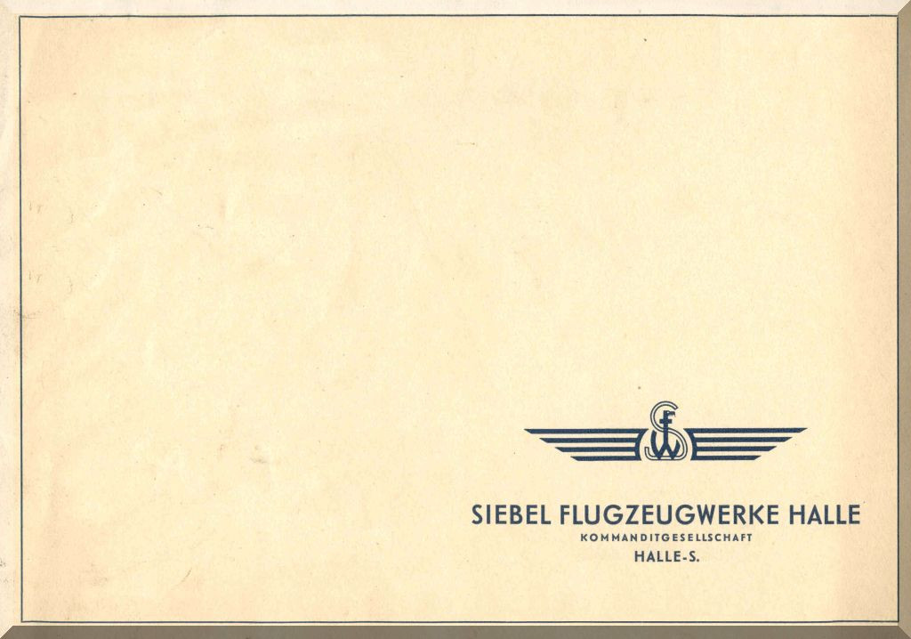 Siebel Fh-104 Aircraft Building Description Manual 2 ...
