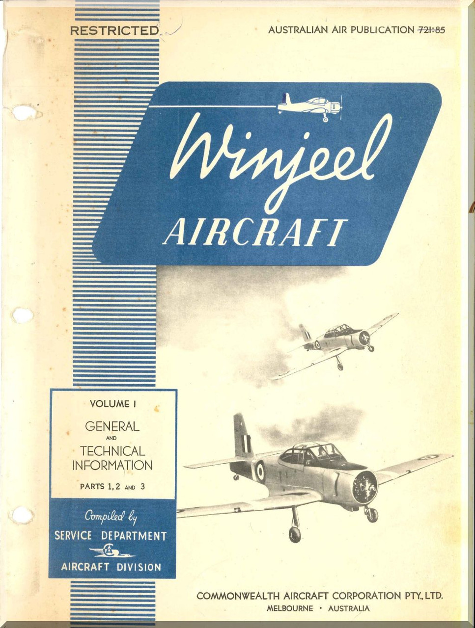 Commonwealth Winjeel General and Technical Information Maintenance ...