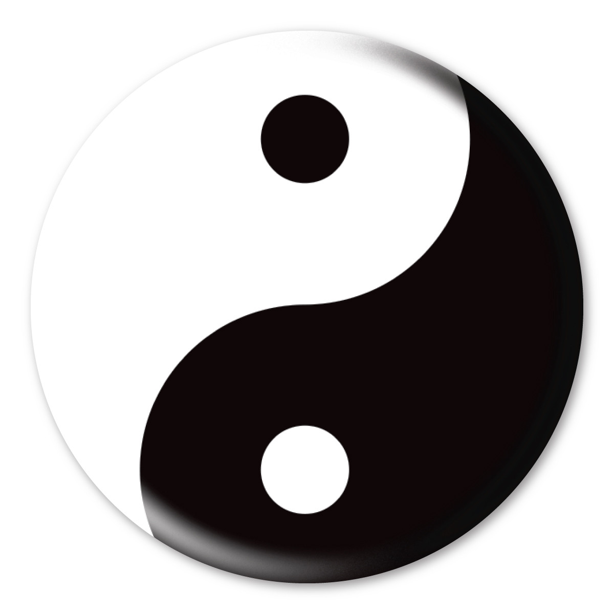 Yin and Yang Sign Circle Button | Magnet America
