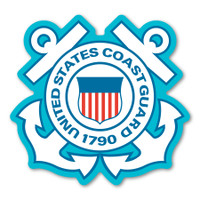 Coast Guard "Racing Stripe" Logo Magnet | Magnet America