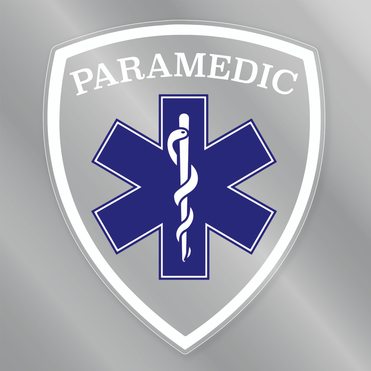 Paramedic with EMS Star of Life Shield Clear Sticker | Magnet America