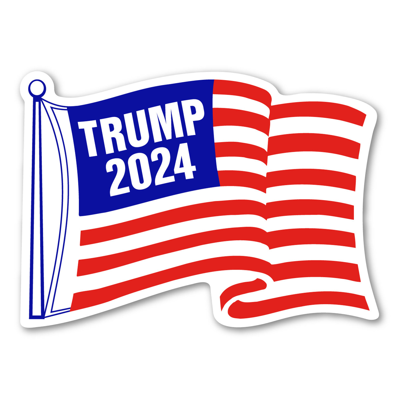 Trump 2024 Waving Flag Magnet | Magnet America