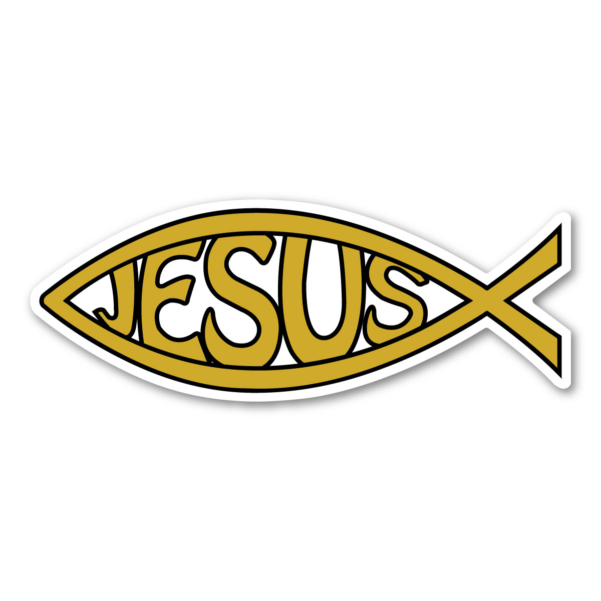 Gold Jesus Fish Mini Magnet | Magnet America