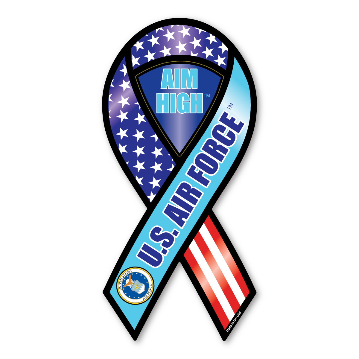 One Over All U.S. Air Force 2-in-1 Ribbon Magnet | Magnet America