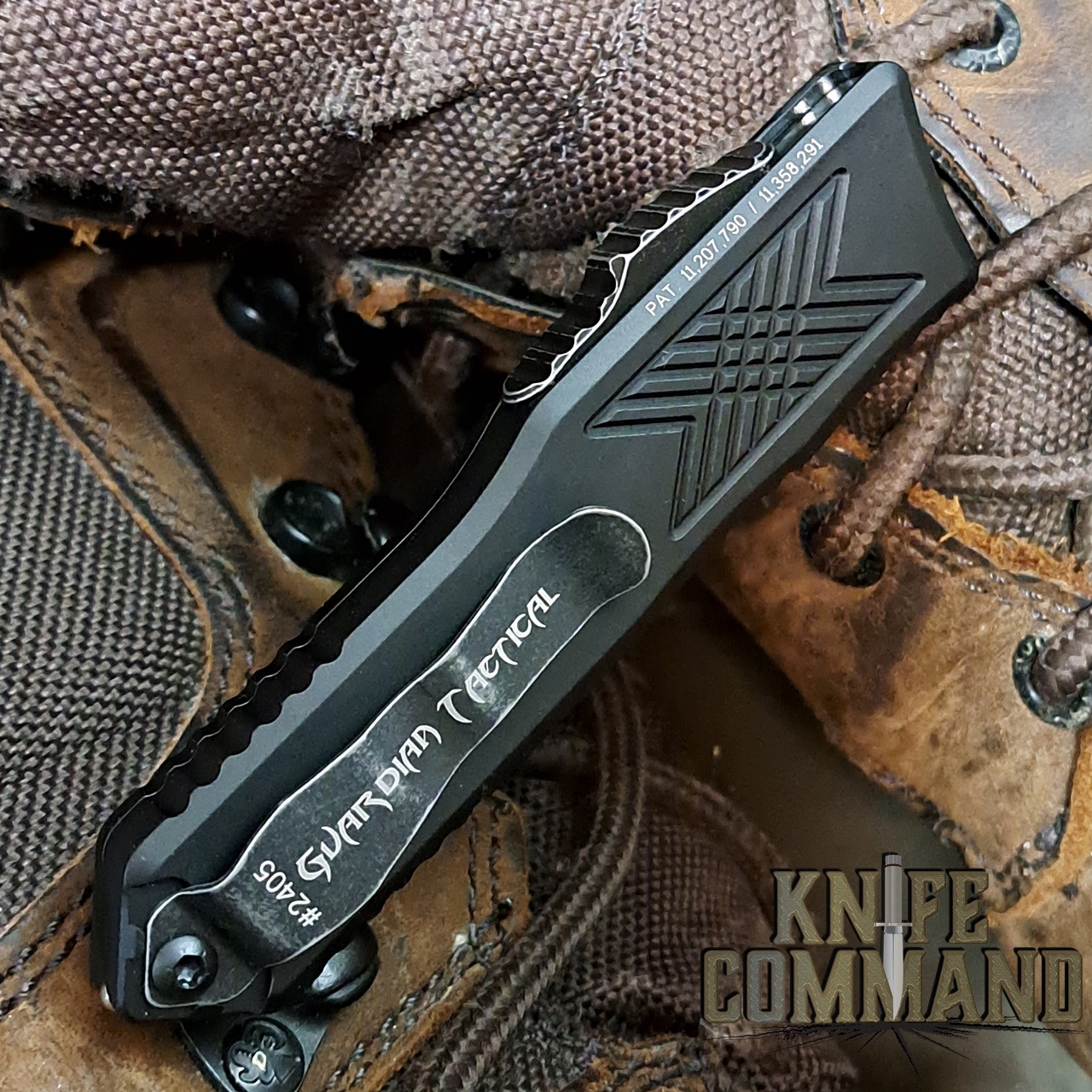 Guardian Tactical GTX-025 OTF Automatic Knife Elmax Dark Stonewash ... Guardian Tactical GTX-025 OTF Automatic Knife Elmax Dark Stonewash ...