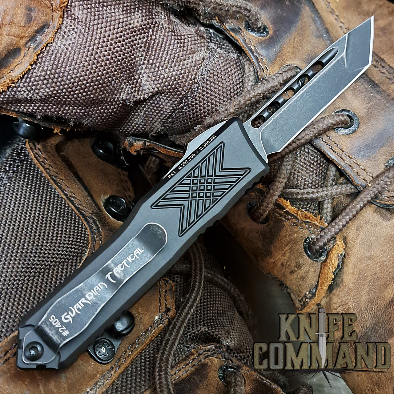 Guardian Tactical GTX-025 OTF Automatic Knife Elmax Dark Stonewash ... Guardian Tactical GTX-025 OTF Automatic Knife Elmax Dark Stonewash ...