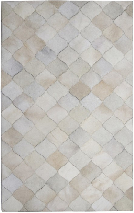 Madisons Inc Cream Color Cow Hide Rug - Patchwork
