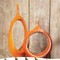 Global Views Open Oval Ring Vase - Orange | Interior HomeScapes