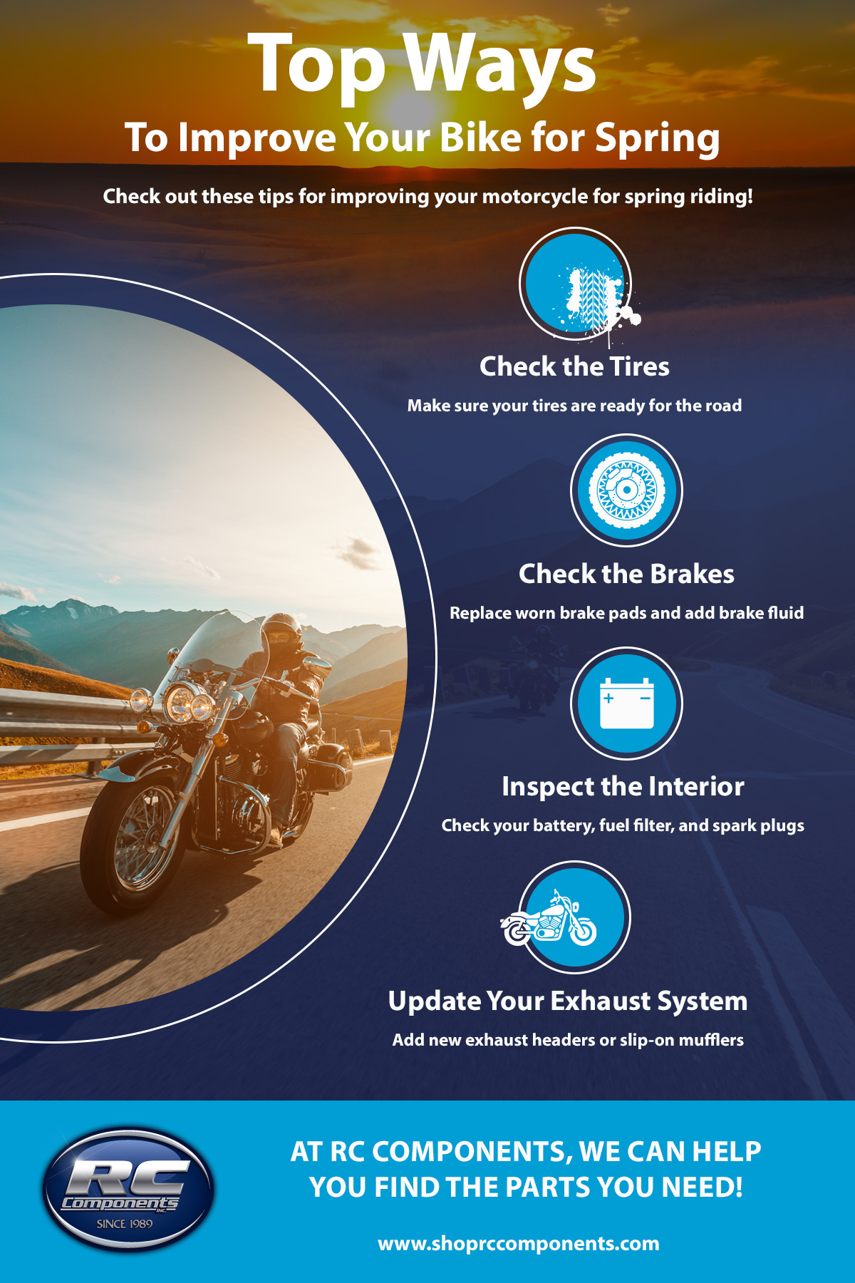 Top Ways To Improve Your Bike for Spring - RC Components