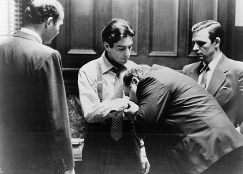 The Godfather Richard Castellano Kisses Hand Of Al Pacino 5x7 Inch Photo Moviemarket
