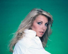 Heather Thomas The Fall Guy's Jody pin-up in purple bikini by stream ...
