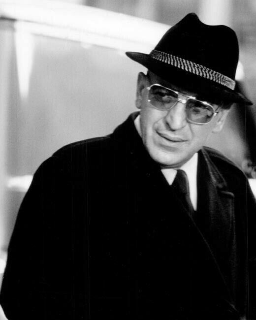 Telly Savalas Iconic As Kojak Wearing Trademark Hat And Sunglasses 8x10 Photo Moviemarket