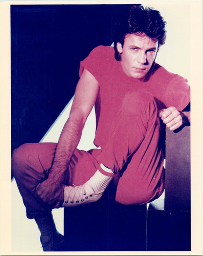 Rick Springfield vintage 8x10 photo in red t-shirt & pants studio pose ...