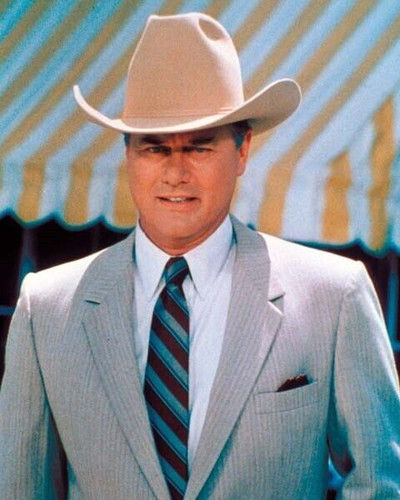 Larry Hagman as J.R. Ewing in his stetson at Southfork in Dallas 8x10 ...