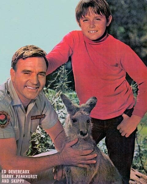 Skippy 1968 TV Ed Devereaux & Garry Pankhurst with Skip 8x10 inch photo - Moviemarket