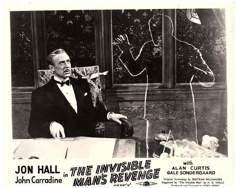 The Invisible Man's Revenge 1944 Jon Hall approches Lester Matthews 8x10 photo - Moviemarket