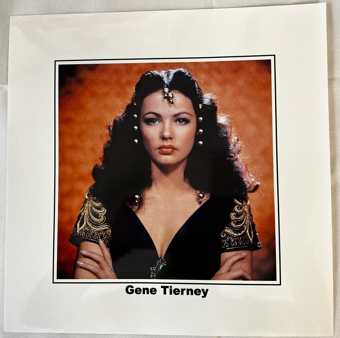 Gene Tierney 1941 Sundown glamour portrait 12x12 inch square photograph ...