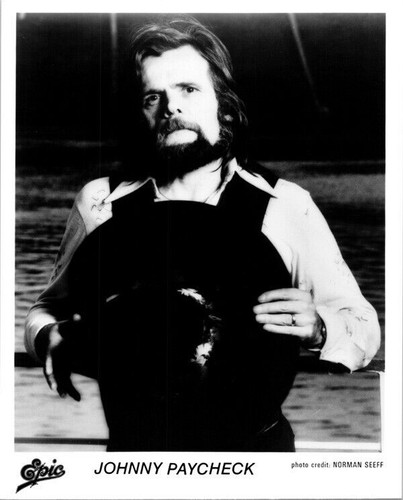 Johnny Paycheck 1980's era Epic Records promotional portrait 8x10 inch ...