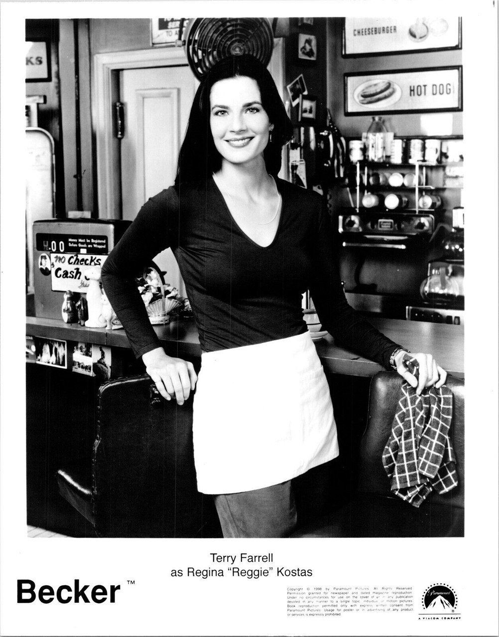 Terry Farrell as waitress Regina in 1998 Becker TV series 8x10 inch ... Terry Farrell as waitress Regina in 1998 Becker TV series 8x10 inch ...