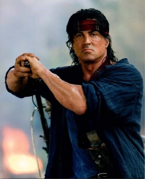 Sylvester Stallone classic pose from 2008 Rambo 8x10 inch photo ...
