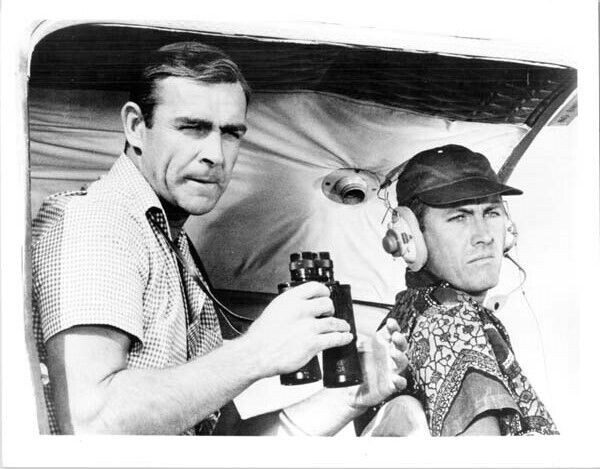 Thunderball Sean Connery Rik Van Nutter in helicopter 8x10 inch photo ...