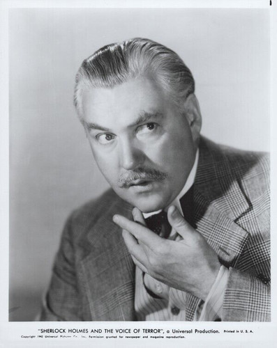 Nigel bruce as Watson 1942 Sherlock Holmes and the Voice of Terror 8x10 ...