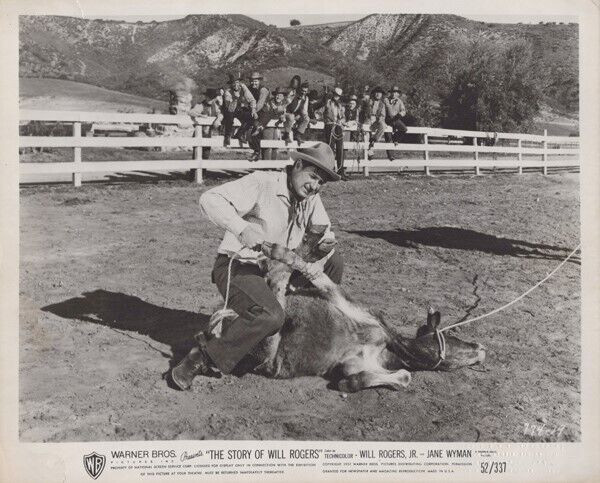 The Story of Will Rogers 1952 original 8x10 photo Will Rogers Jr ropes ...