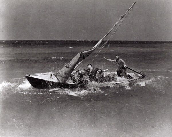 Papillon 1974 Steve McQueen Dustin Hoffman daring escape on boat 8x10 ...