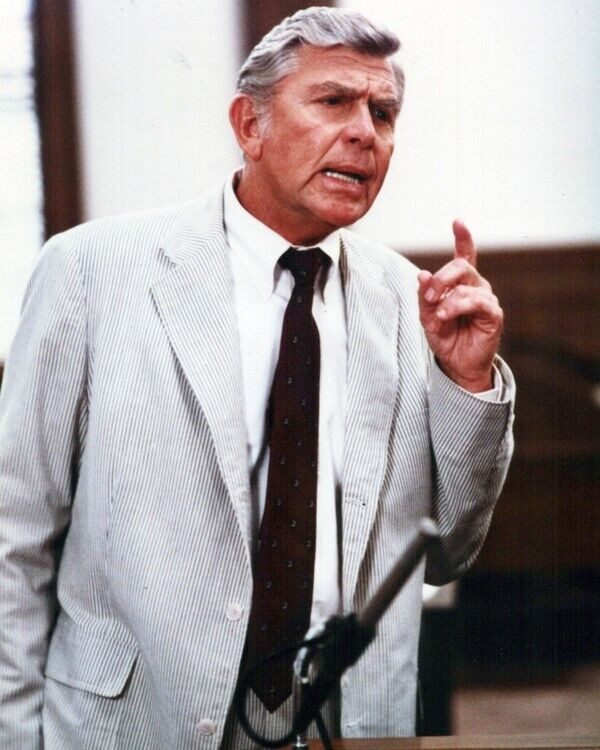 Andy Griffith in classic courtroom pose as TV lawyer Matlock 8x10 inch photo - Moviemarket
