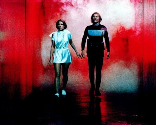 Logan's Run 1976 Jenny Agutter Michael York walk along corridor 8x10 ...