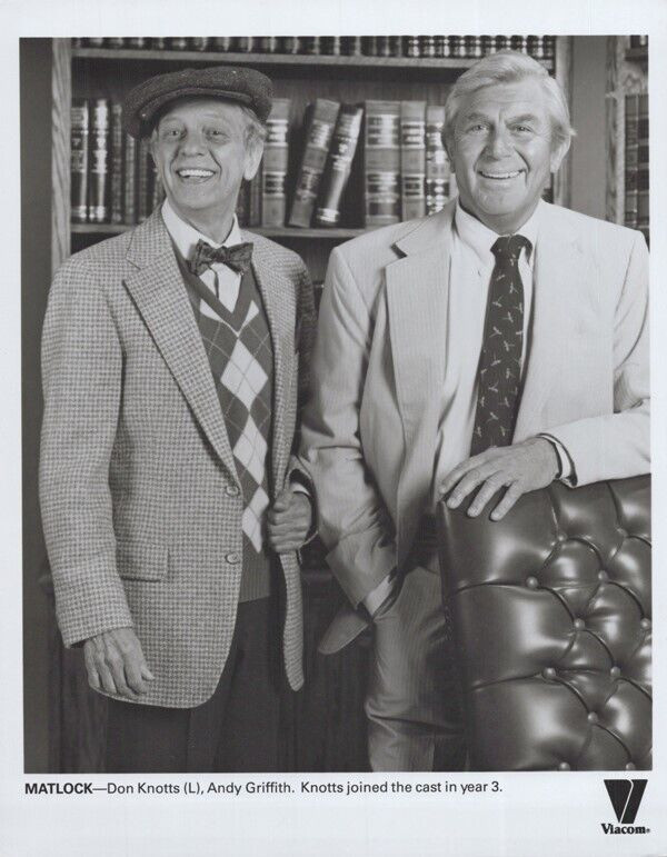 Matlock TV series original 8x10 photo Season 3 Andy Griffith Don Knotts - Moviemarket
