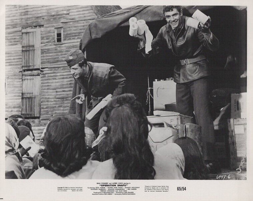 Operation Snafu 1964 original 8x10 photo Sean Connery Alfred Lynch back ...