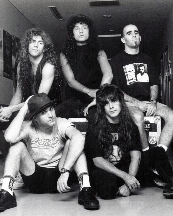 Anthrax 1980's era group pose thrash metal band 8x10 inch photo ...