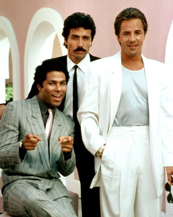 Miami Vice Edward James Olmos Philip Michael Thomas Don Johnson 8x10 ...