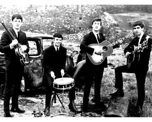 The Beatles one of the very first images of the group 8x10 inch real ...