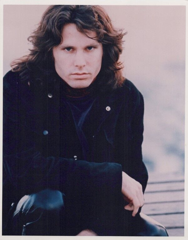 Jim Morrison classic pose in black jacket & leather pants vintage 8x10 ...
