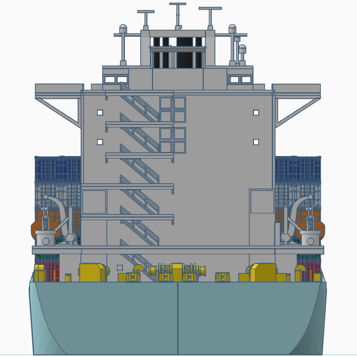 N-Scale 560-Foot Geared Container Ship Model | TrainBoard.com - The ...